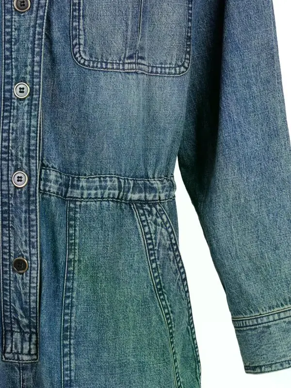 MARANT ETOILE Button-fastening Denim Jumpsuit - Blue