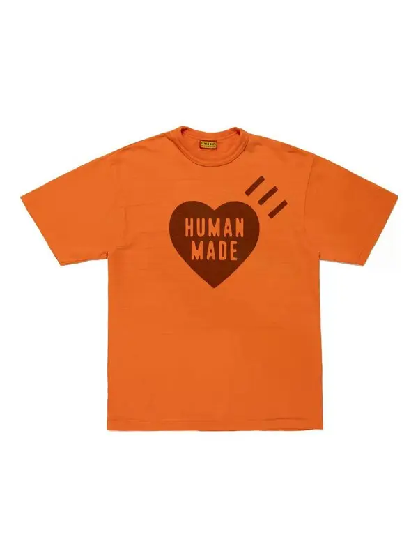 HUMAN MADE Heart-motif Cotton T-shirt - Orange
