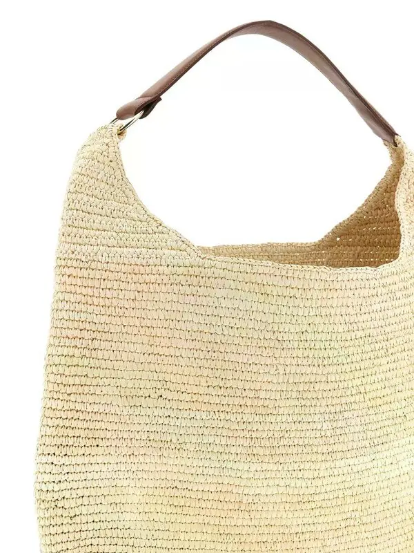 MAISON MICHEL Cristiana Shoulder Bag - Neutrals