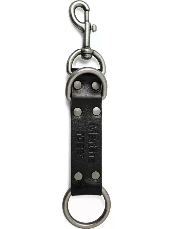 Martine Rose Leather Keyring - Black