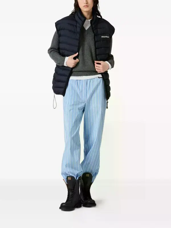 Miu Miu Layered Effect V-neck Sweater - Grey
