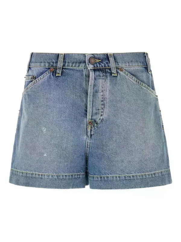 Moschino Button-fastening Denim Shorts - Blue