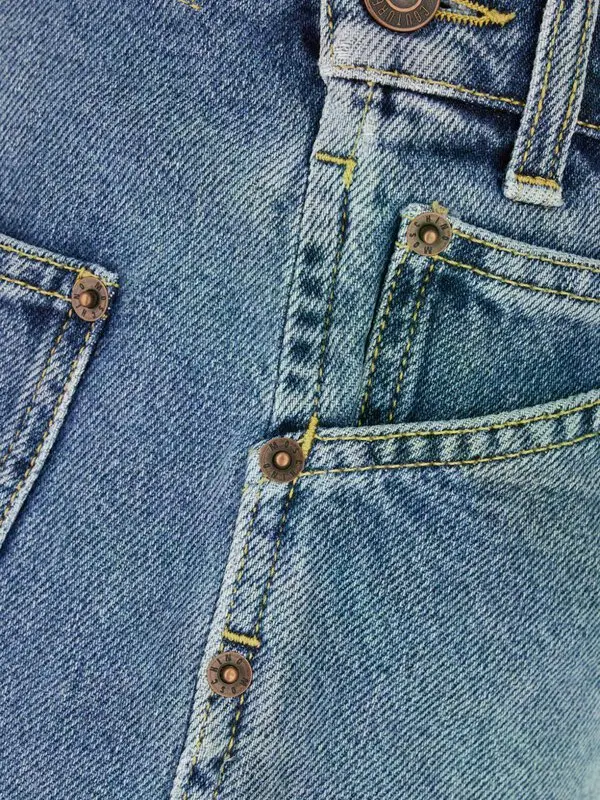 Moschino Button-fastening Denim Shorts - Blue