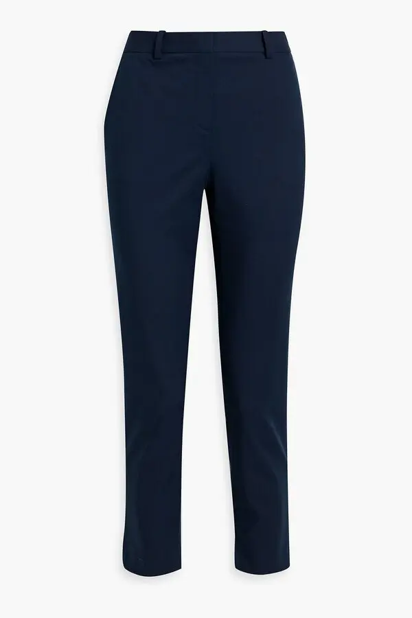 Theory Cotton-blend Twill Slim-leg Pants