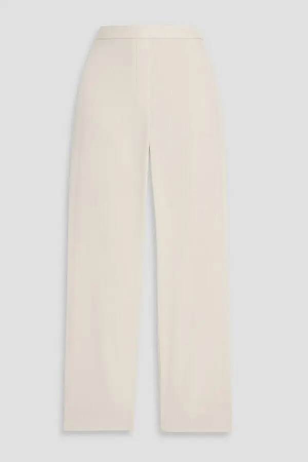 Theory Treeca Cropped Slim-leg Linen-blend Pants - Ecru