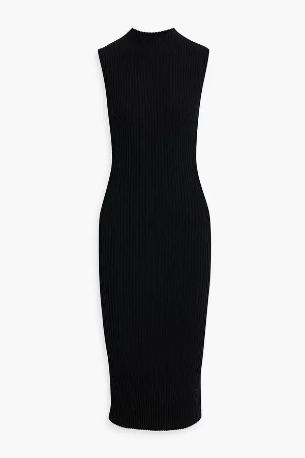 Theory Ribbed Merino Wool-blend Midi Dress
