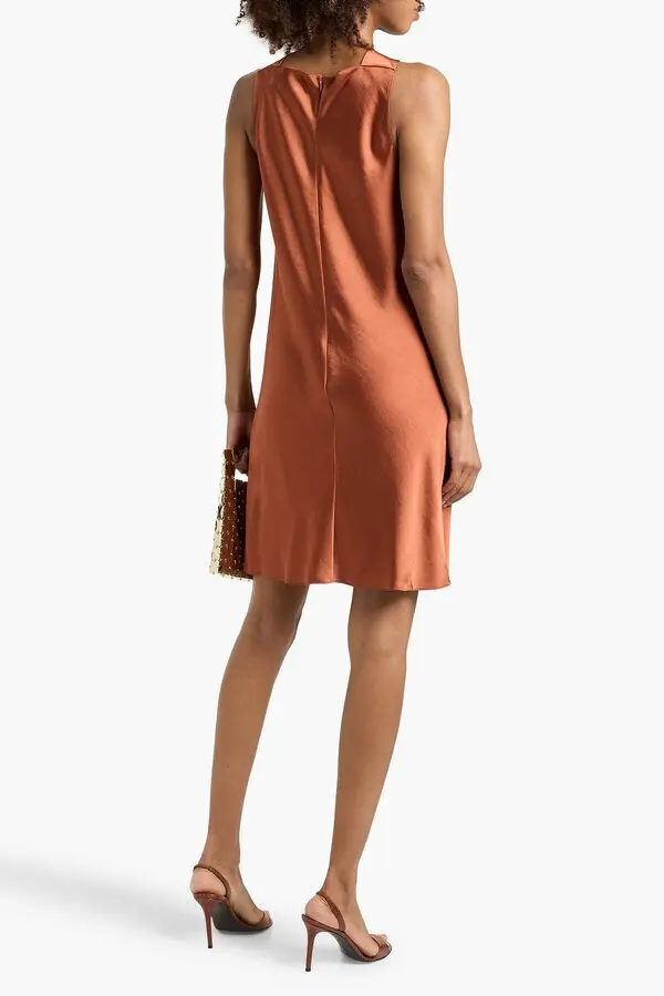Theory Twisted Satin-crepe Mini Dress
