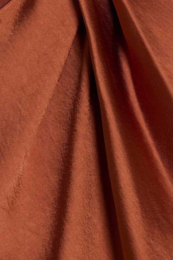 Theory Twisted Satin-crepe Mini Dress