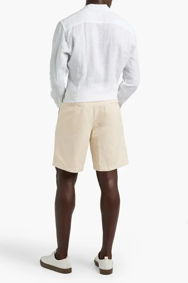 Orlebar Brown Norwich Cotton And Linen-blend Shorts - Sand