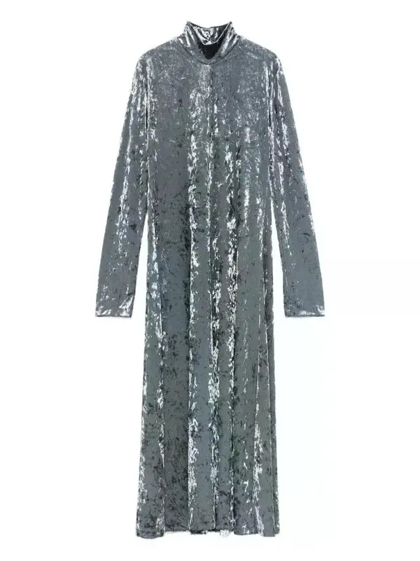 FORTE_FORTE Velvet High-neck Midi Dress