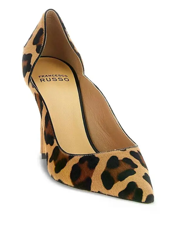 FRANCESCO RUSSO 95mm Leopard Pony-hair Pumps