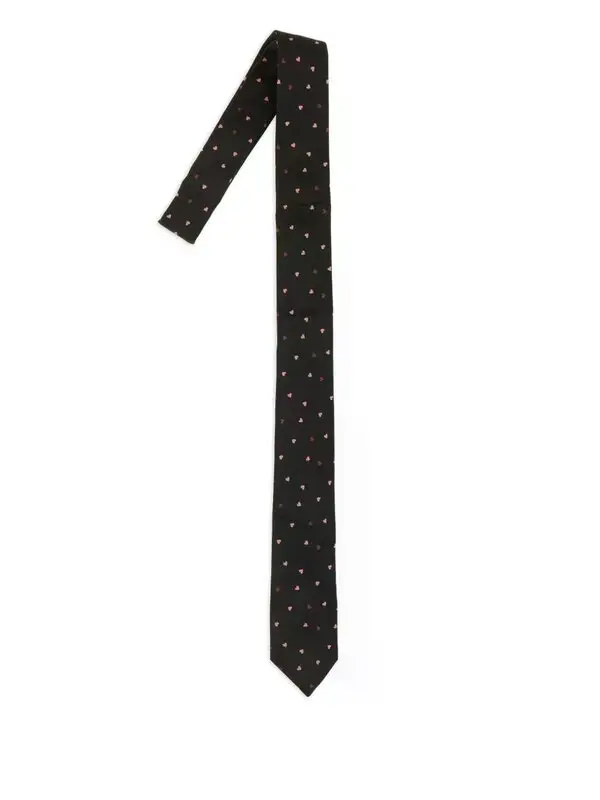 Paul Smith Heart-motif Pointed Tie - Black