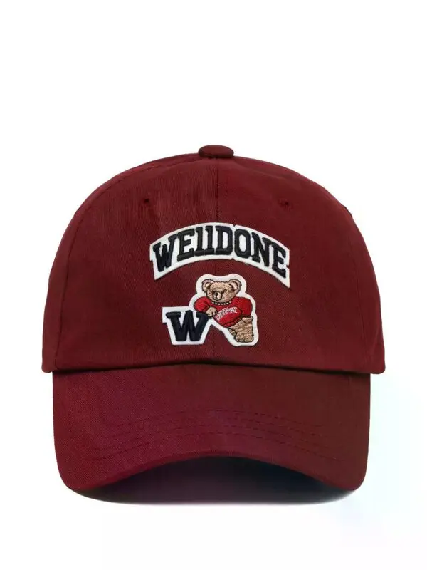 We11Done Bear Logo Baseball Cap - Red