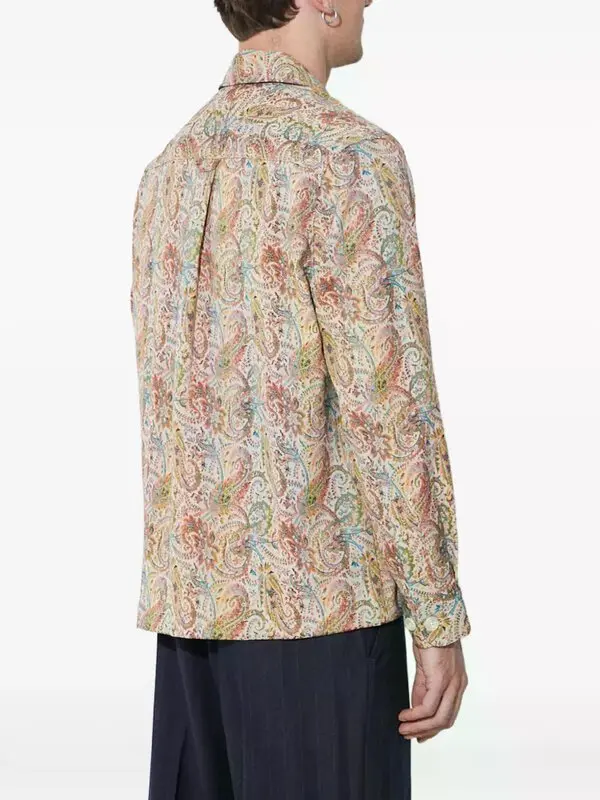 CORRIDOR Paisley-print Long-sleeve Shirt Jacket