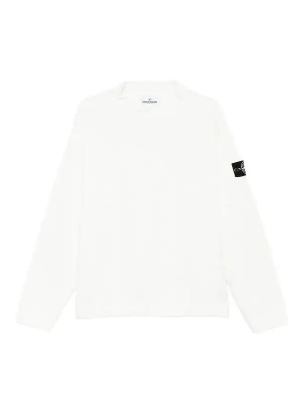 Stone Island Compass-badge Cotton Sweater - V0099 White