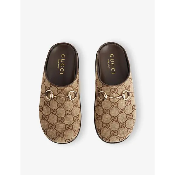 Gucci Canvas Mules
