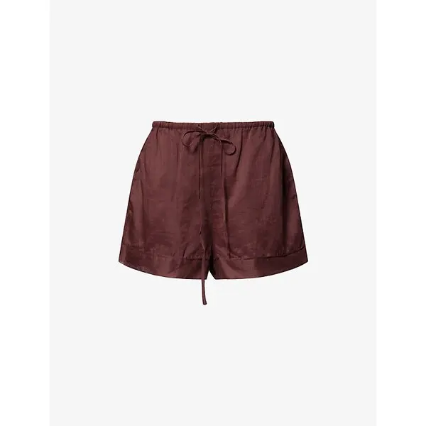 Dissh Kai Drawstring-waist Ramie Shorts