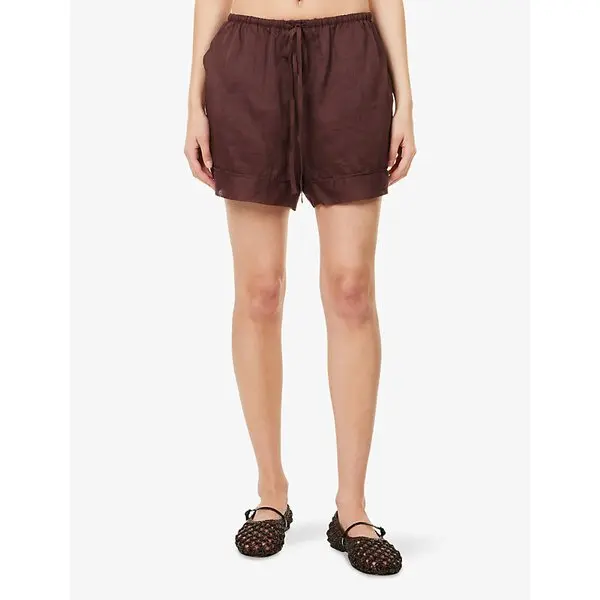 Dissh Kai Drawstring-waist Ramie Shorts