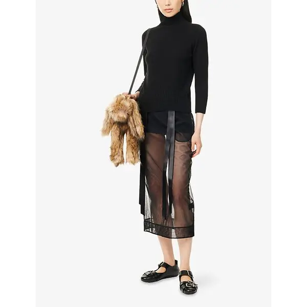 Simone Rocha Open-back High-neck Cashmere Jumper