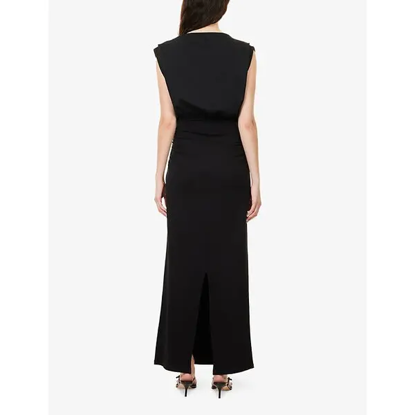 crushed velvet maxi dress long sleeve NAILA VELVET BODYCON MAXI DRESS | CULT MIA main image 1