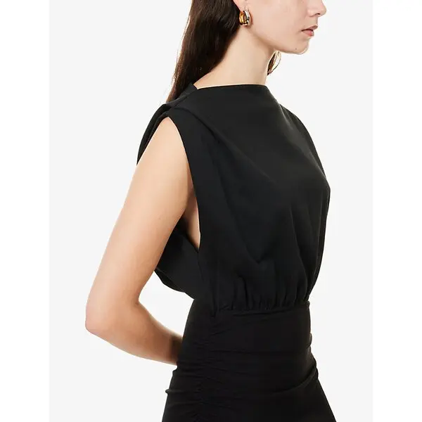 knee length dresses for ladies SUE BLACK KNIT MAXI DRESS – DISSH