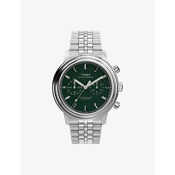 Timex Waterbury Metropolitan Chronograph Bracelet Watch - Green