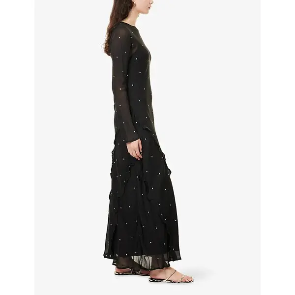 Dissh Spot-Print Maxi Dress - Black | Editorialist