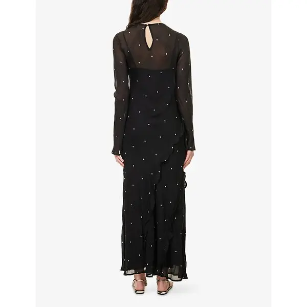 chinese dress ladies MELROSE BLACK SLEEVE MAXI DRESS  DISSH