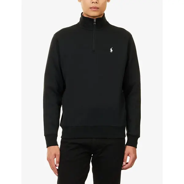 Polo Ralph Lauren Embroidered Logo Long Sleeve Sweatshirt - Black