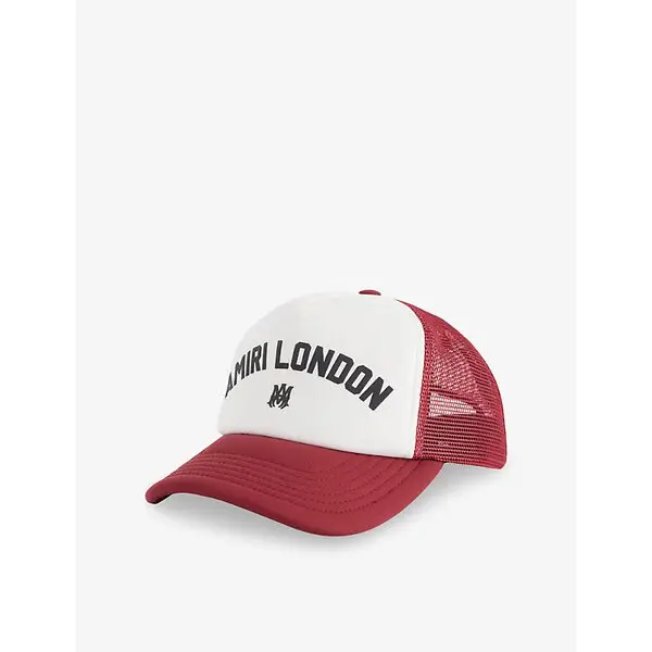 Amiri Cotton Trucker Hat - Burgundy