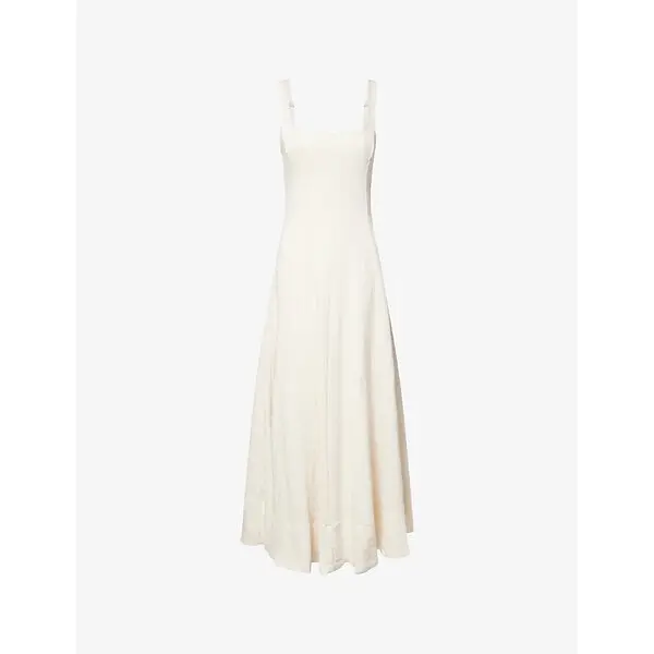 chinese dress ladies ELENA BUTTERMILK LINEN MAXI DRESS – DISSH main image 1