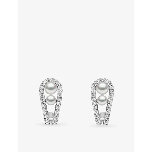 Yoko London 18ct White-gold, Akoya Pearl And Diamond Earrings - 18ct White Gold