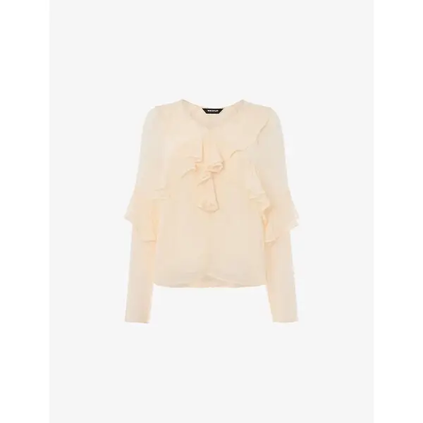 Whistles Ruffle Frill V-neck Blouse