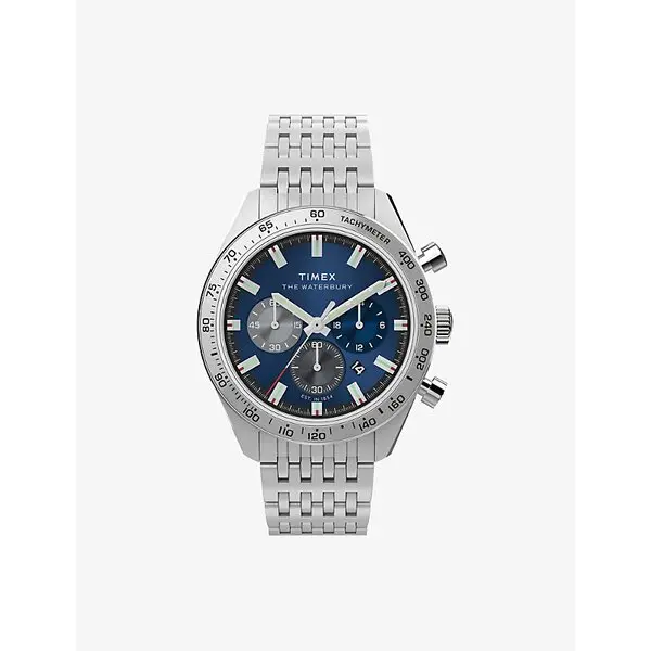 Timex Waterbury Traditional Chronograph Bracelet Watch - Blue