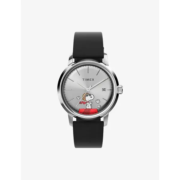 Timex X Peanuts 40mm Automatic Watch - Silver