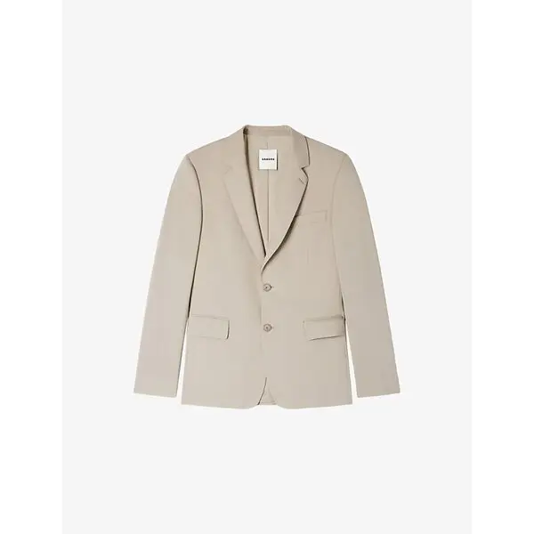 Sandro Regular-fit Single-breasted Wool Blazer - Aluminum