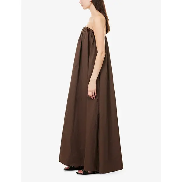 Dissh Roisin Strapless Midi Dress - Bitter Chocolate | Editorialist