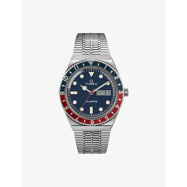 Timex Q Diver Reissue Stainless Steel Bracelet Watch - Blue