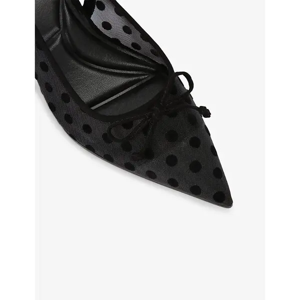 Carvela Positano Vinyl Mesh Kitten Heels