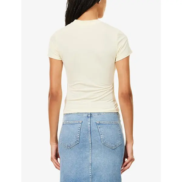 AMY LYNN Heart Cut-out Woven Top - Lemon