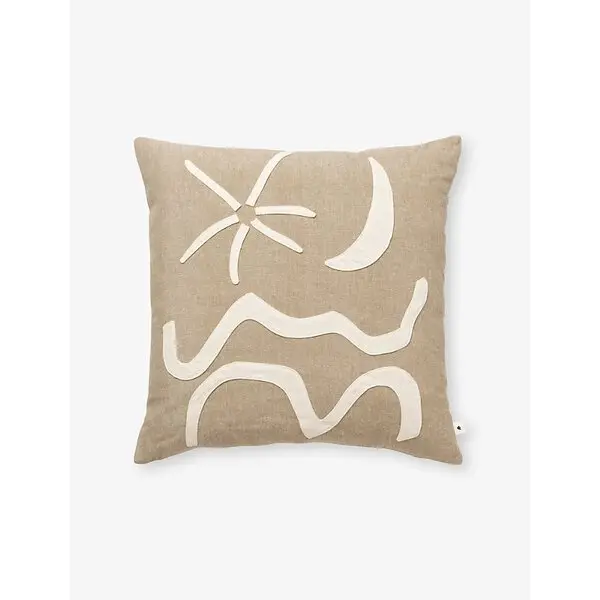FERM LIVING Kove Cotton Cushion Cover 50cm X 50cm - Tan