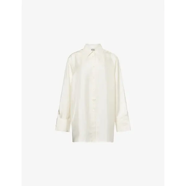 ROHE FRAMES Deconstructed Open-panel Silk Shirt