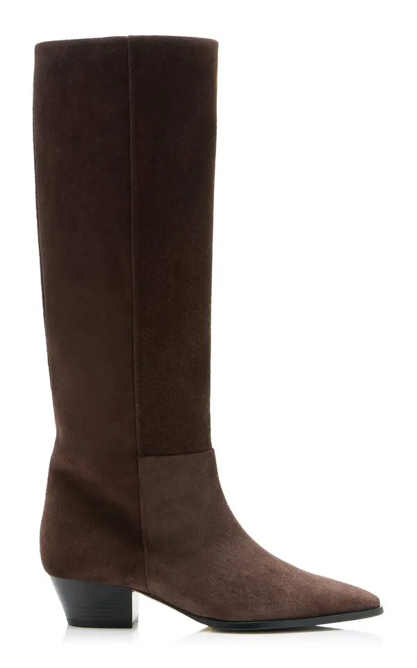 AeydĒ Medea Suede Knee Boots - Brown