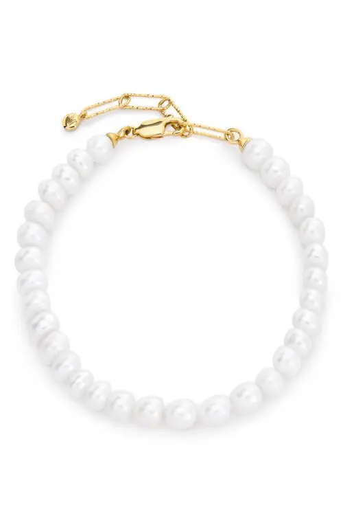 Monica Vinader Nomade Freshwater Pearl Bracelet - 18k Gold Vermeil/pearl