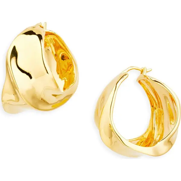 Monica Vinader Nomade Bold Medium Hoop Earrings - 18k Gold Vermeil