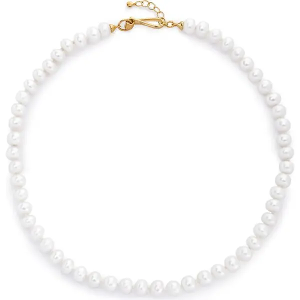 Monica Vinader Nomade Bold Pearl Necklace - 18k Gold Vermeil/pearl
