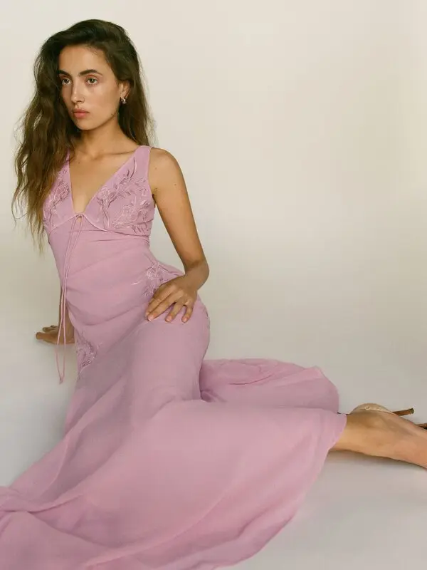 REFORMATION Ziva Maxi Dress - Pink