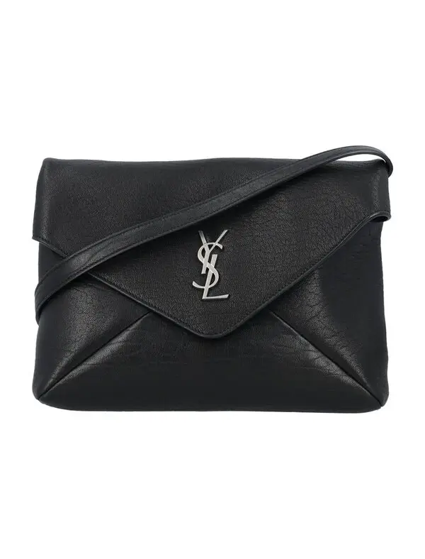 Saint Laurent Cassandre Envelope Messenger Bag - Black