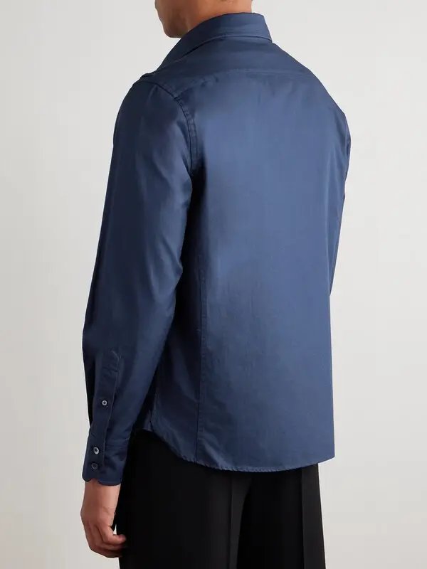TOM FORD Cotton-twill Shirt - Blue