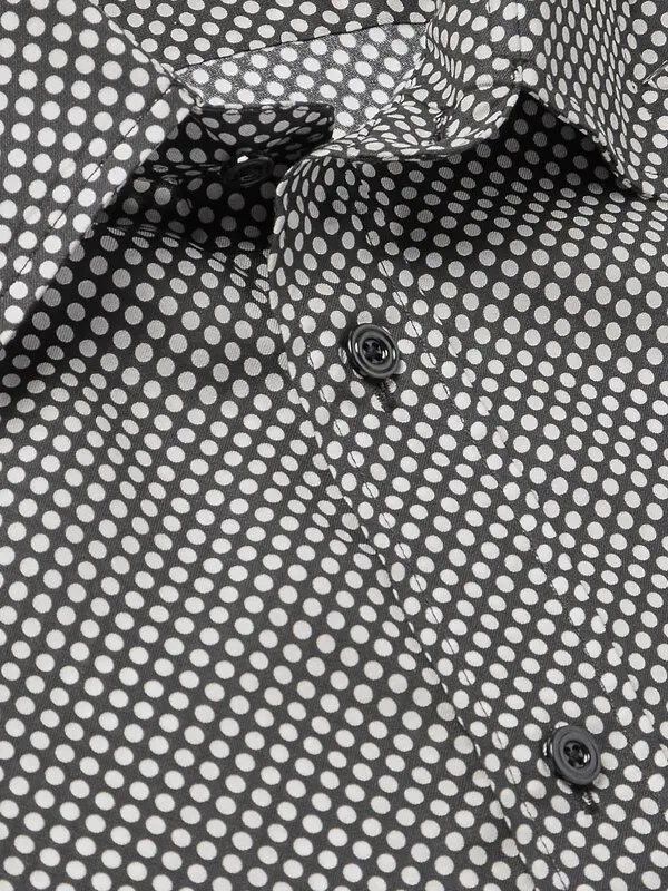 TOM FORD Polka-dot Lyocell Shirt - Gray